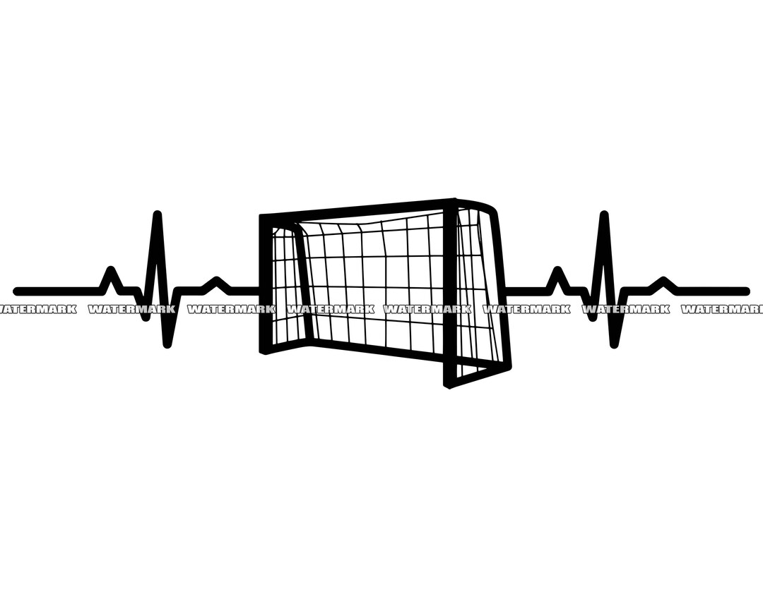 Goal Post SVG Heartbeat Ekg Lover Cut File DXF PNG Clipart - Etsy