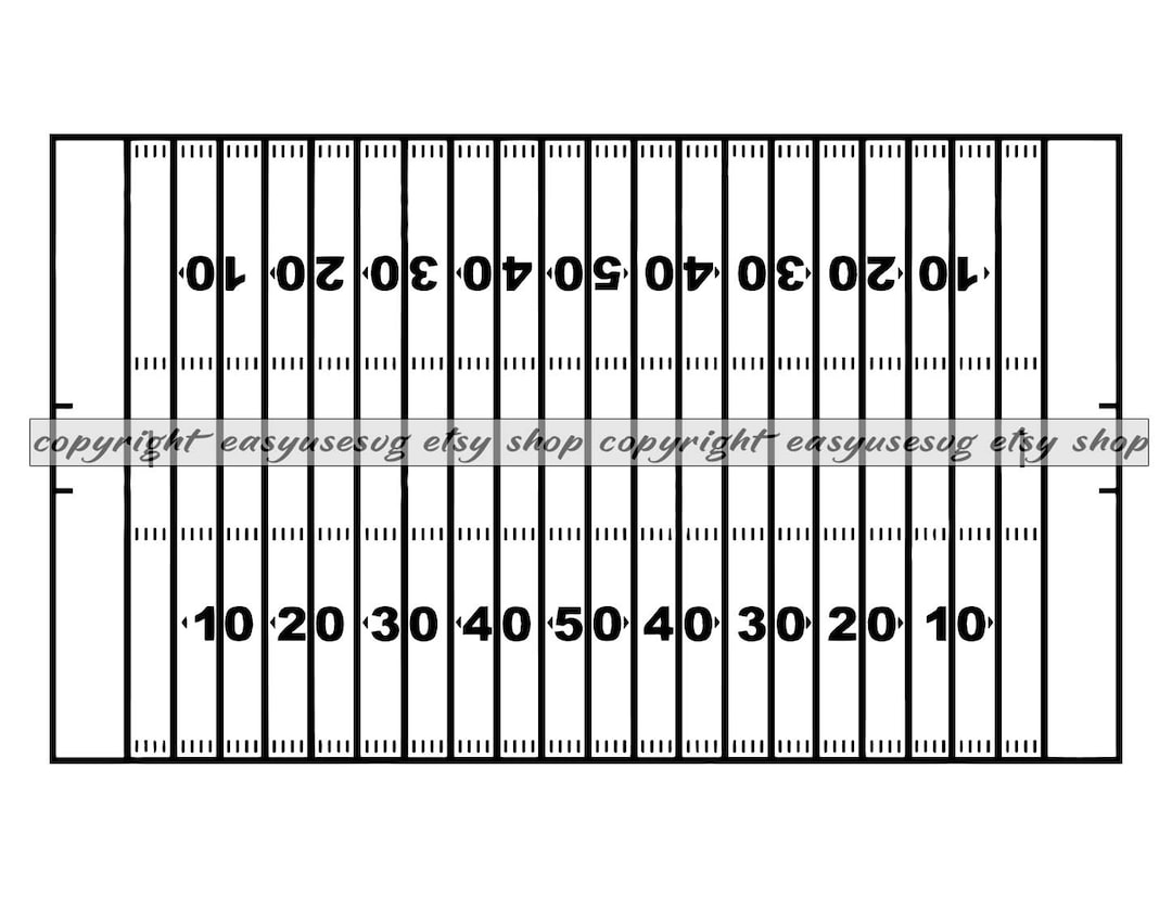 Football Field SVG DXF Png Clipart Silhouette Cut File - Etsy