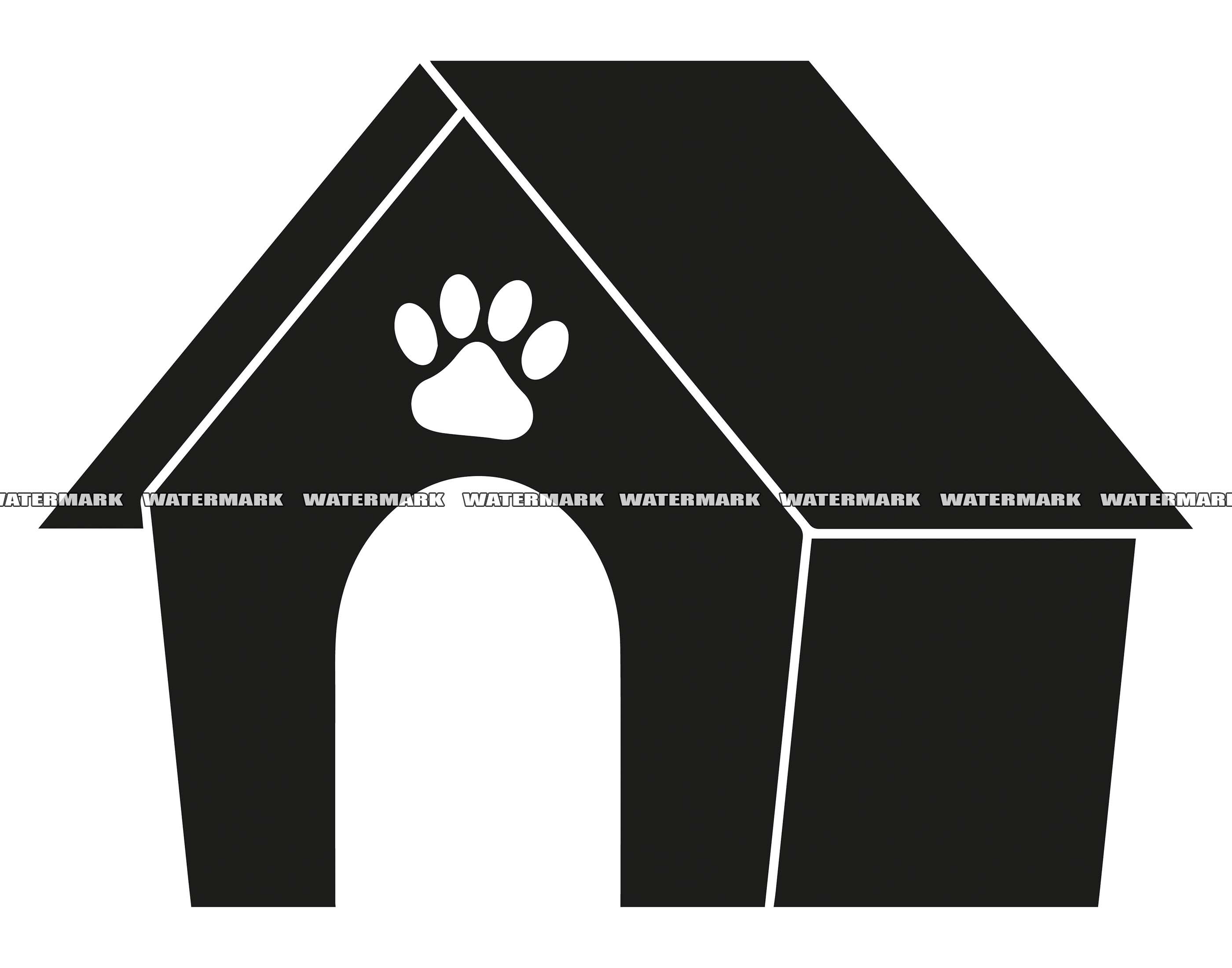 Dog House Silhouette