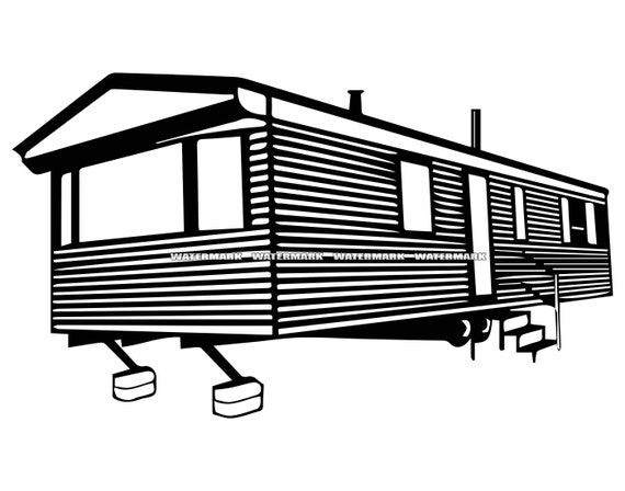 Mobile Home Clip Art Mobile Home Clipart Etsy