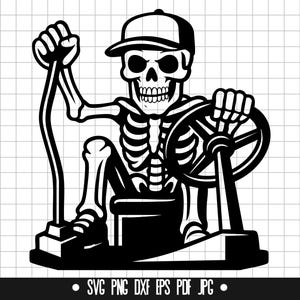 Skeleton Truck Driver SVG, Skeleton Driving Gear Shift PNG, Skeleton at ...