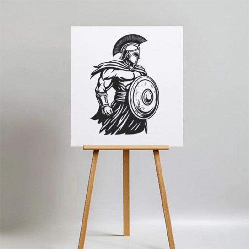 Spartan Warrior SVG, Spartan DXF, Gladiator PNG, Warrior Cut File ...
