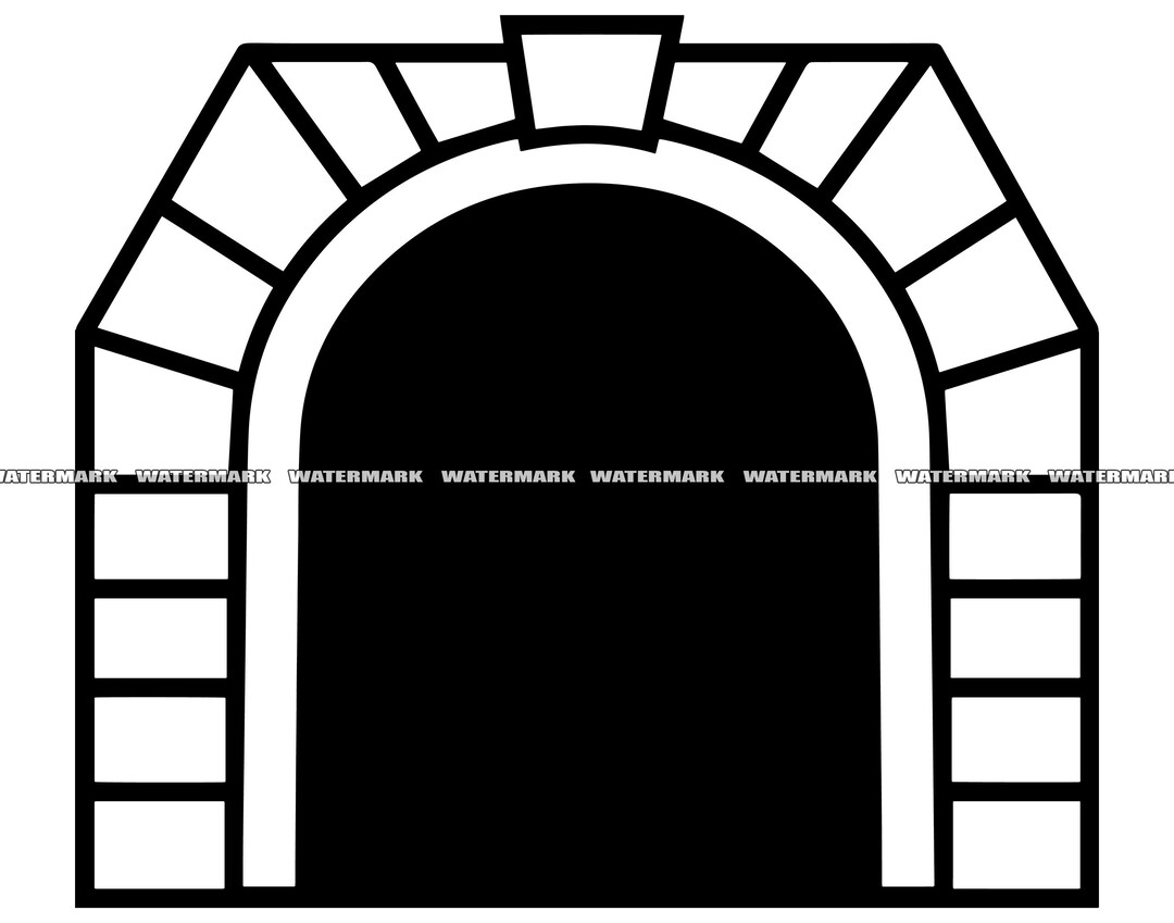 Tunnel SVG, Cut File, DXF, PNG, Clipart, Silhouette, Cricut - Etsy