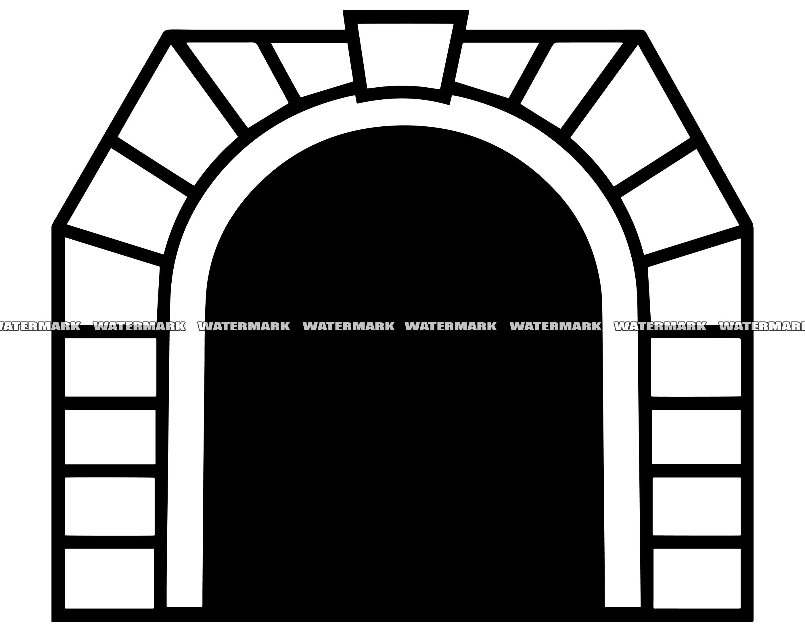 Tunnel SVG Cut File DXF PNG Clipart Silhouette Cricut - Etsy Canada