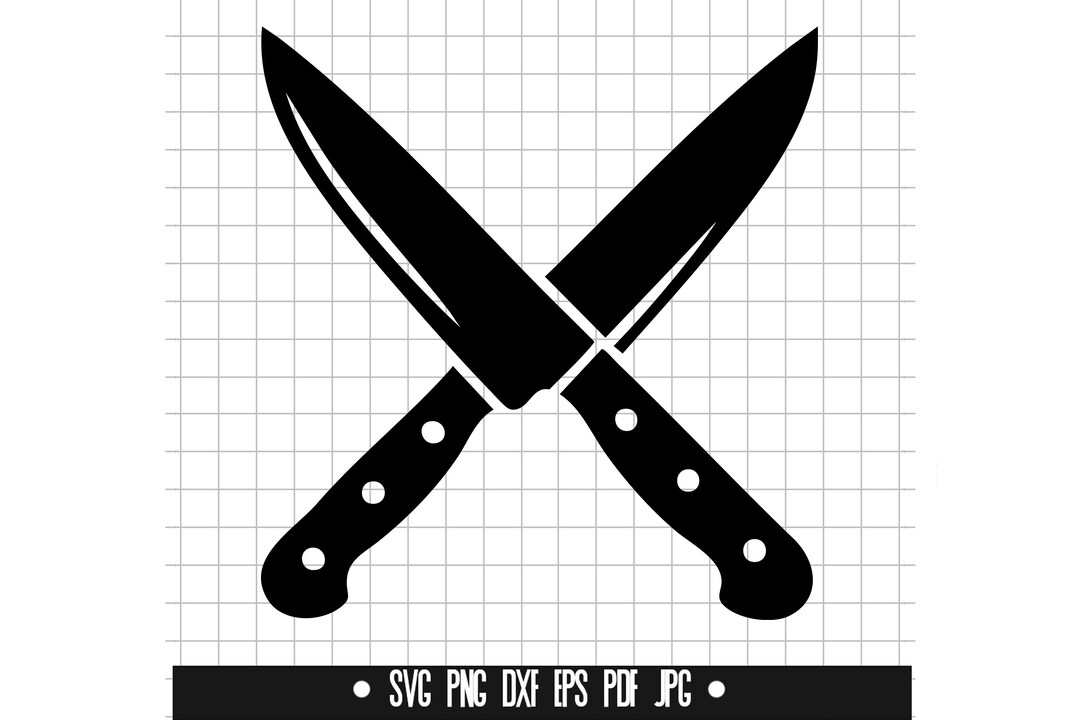 Crossed Knives Svg, Chef Knife Svg, Knife Clipart Svg, Knife Cut File ...