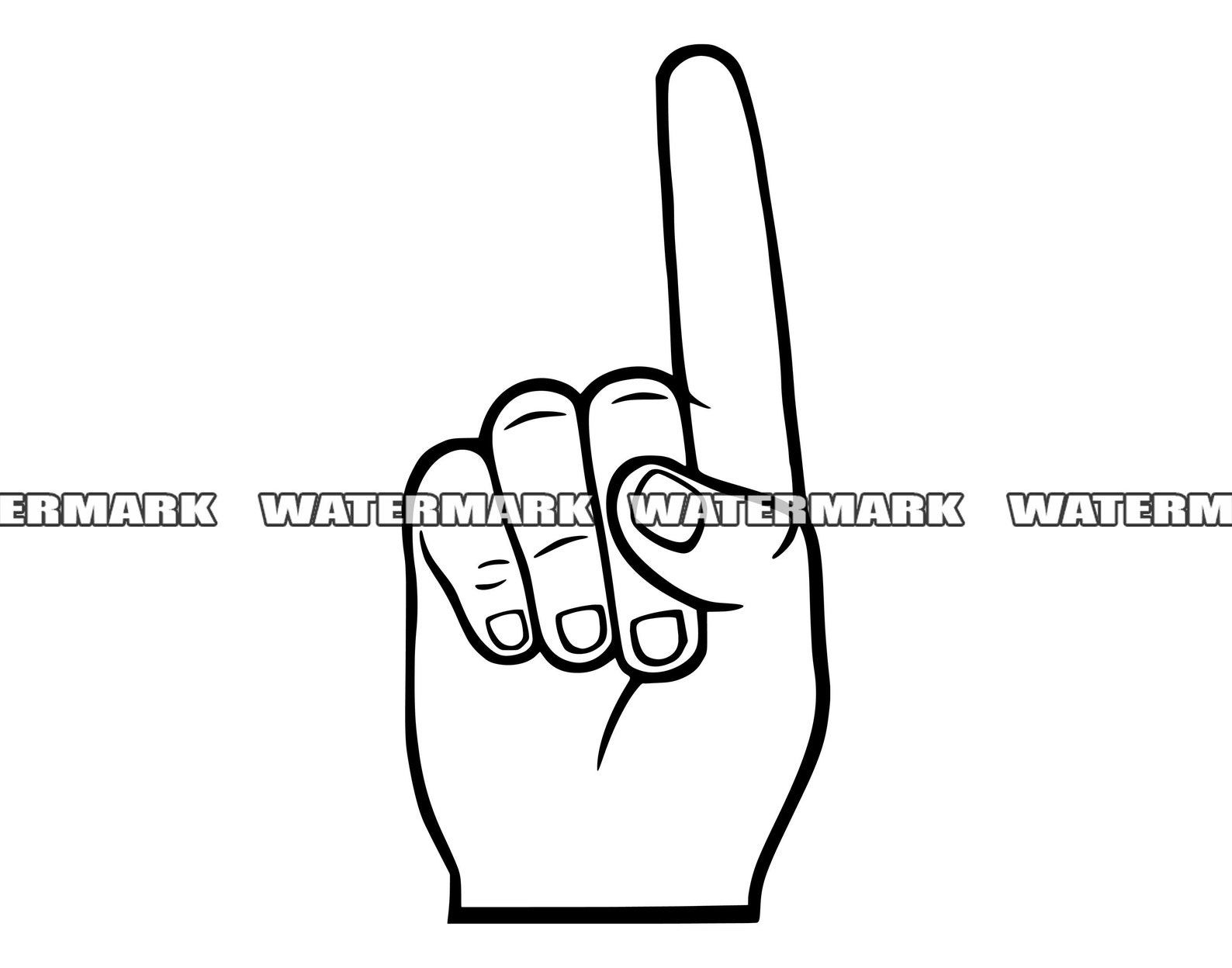 One Finger SVG 2 One Finger Cut File One Finger DXF One - Etsy