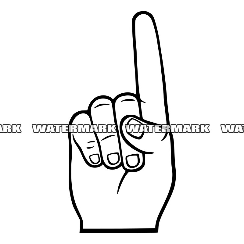 One Finger Clipart - Etsy