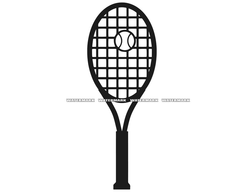 Tennis Racket SVG Tennis Racket Cut File Tennis Racket DXF - Etsy