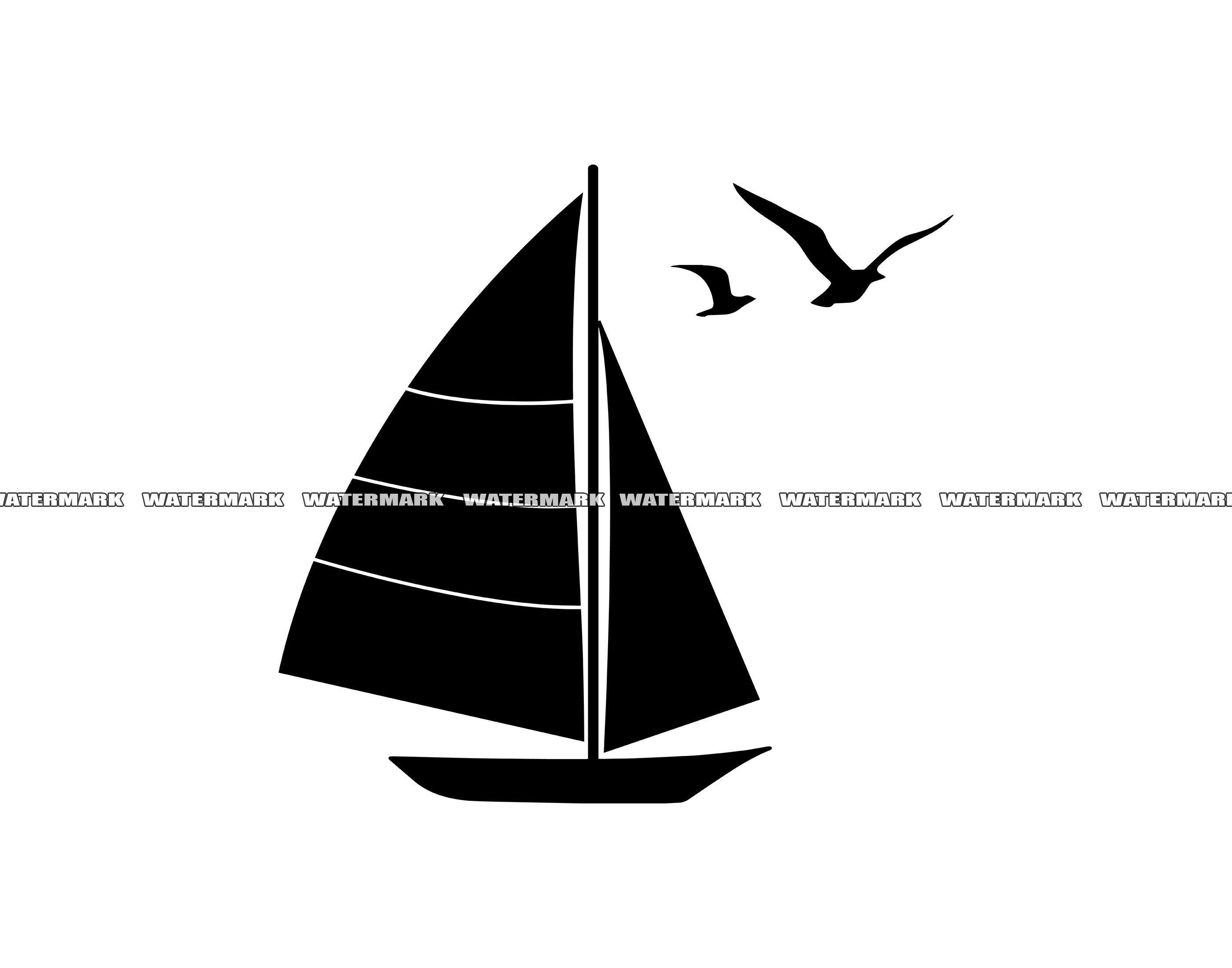 Sailboat SVG Sailboat Cut File Sailboat DXF Sailboat PNG - Etsy
