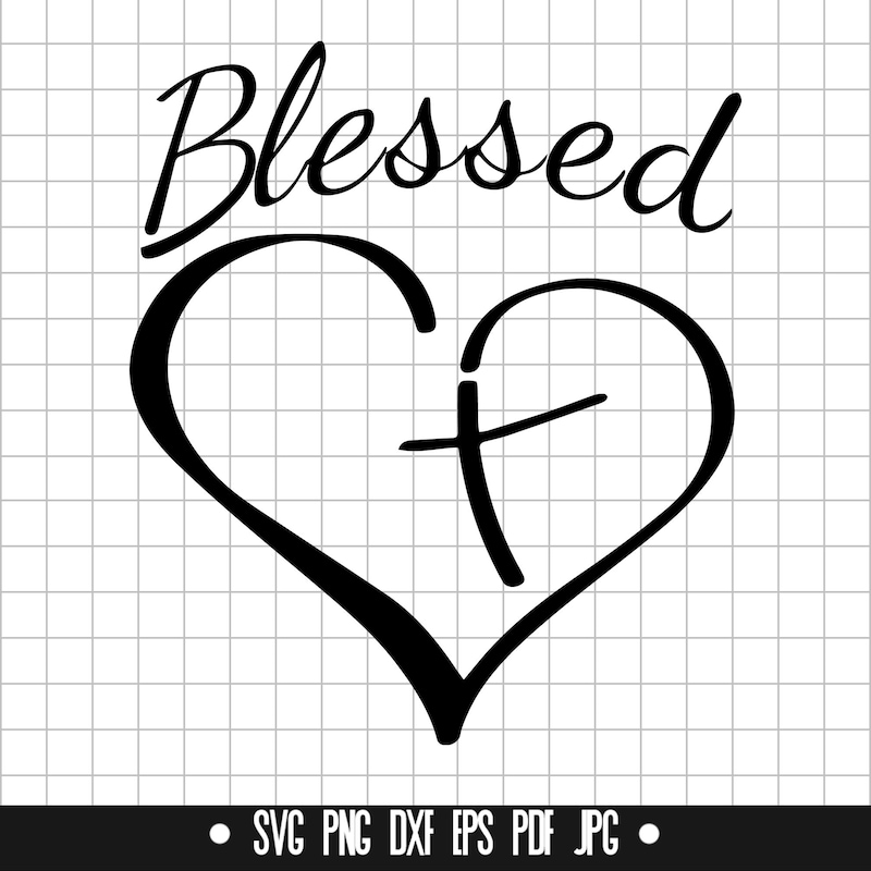 Heart With Cross Svg - Etsy