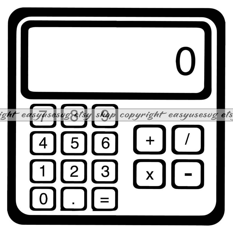 Calculator Svg - Etsy