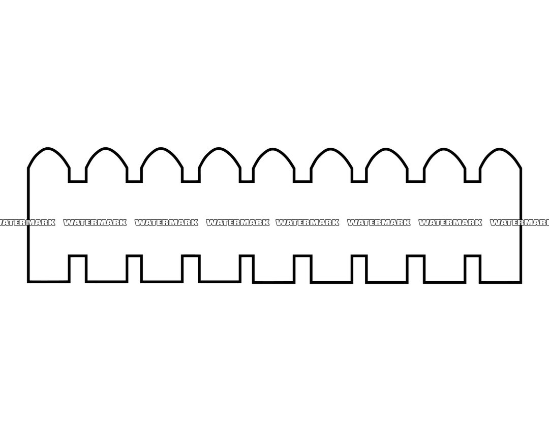 Fence Outline SVG Fence Outline Cut File Fence Outline DXF - Etsy Hong Kong