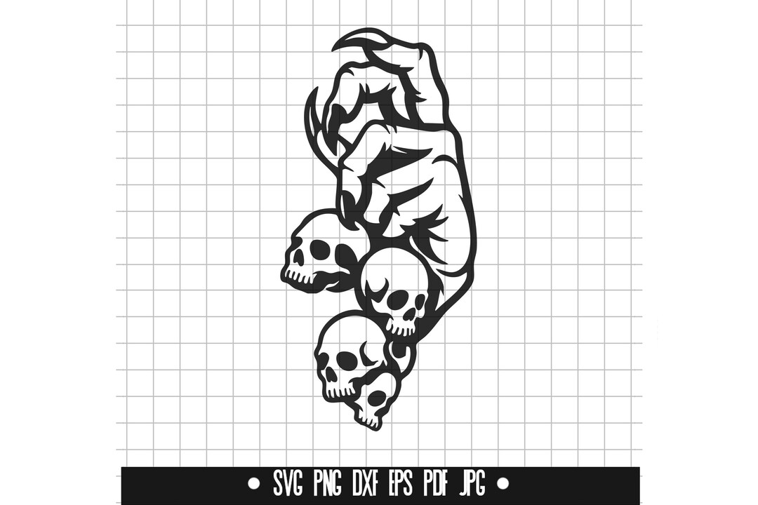 Claw Skull SVG, Claw Skull DXF, Claw Skull PNG, Claw Skull Cut File ...