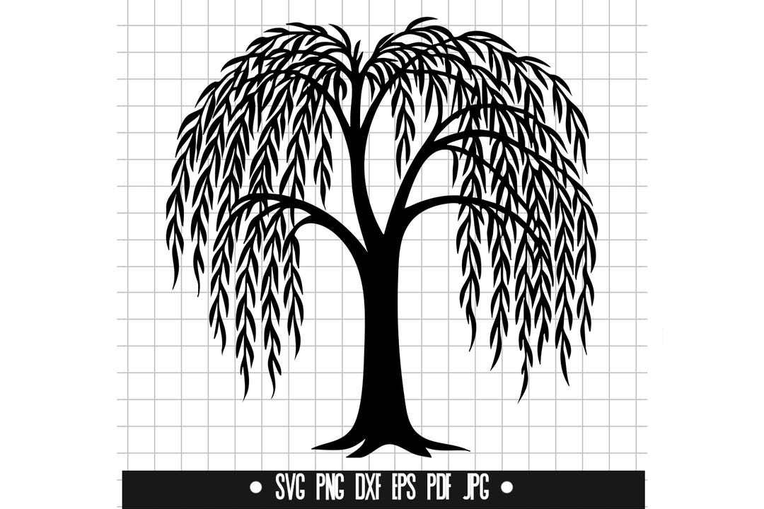 Willow Tree Svg, Tree Svg, Hanging Tree Svg, Nature Svg, Weeping Willow ...