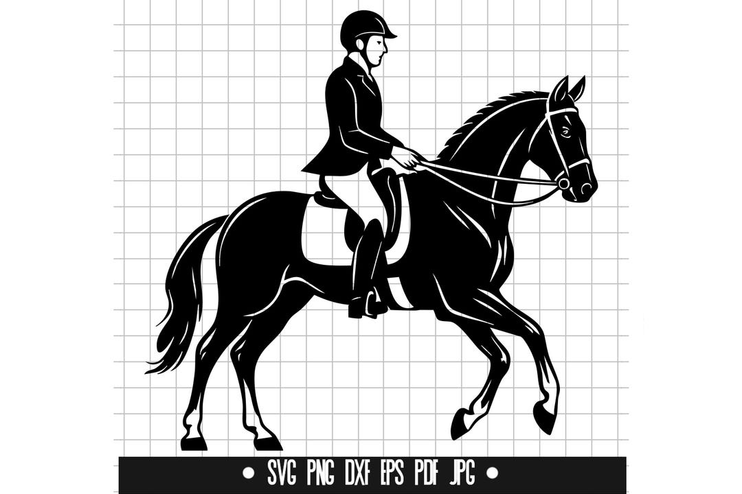 Horse Rider SVG, Horse Rider DXF, Horse Rider PNG, Horse Rider Cut File ...