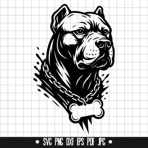Pitbull SVG, Pitbull DXF, Pitbull PNG, Pitbull Cut File, Clipart ...