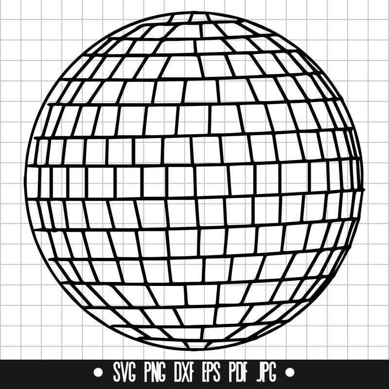Disco Ball Svg - Etsy