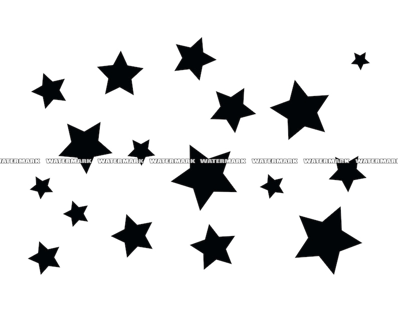 Star Svg Stars SVG Stars Cut File Stars DXF Stars PNG - Etsy Finland
