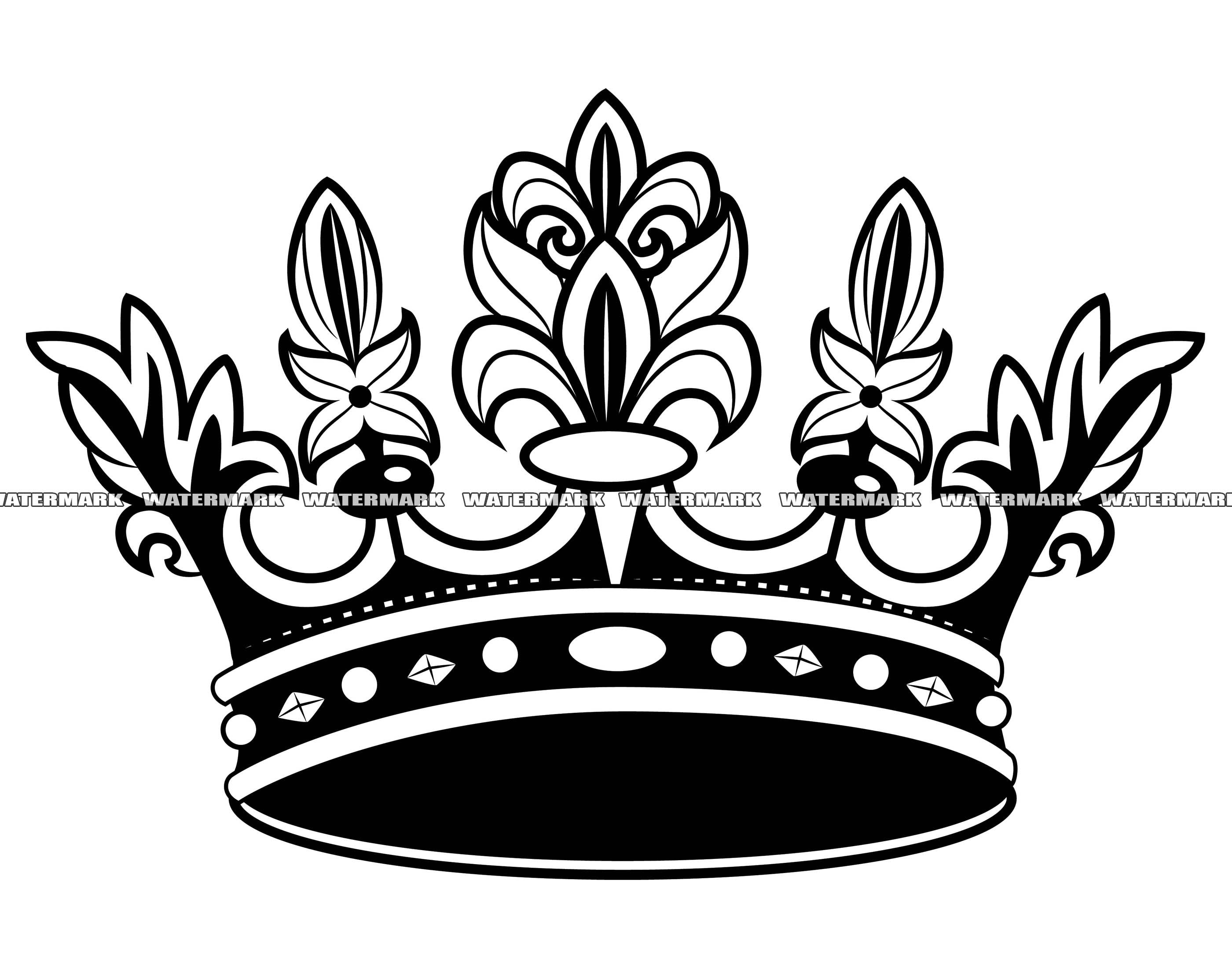 Crown SVG, Crown Cut File, Crown DXF, Crown PNG, Crown Clipart, Crown ...