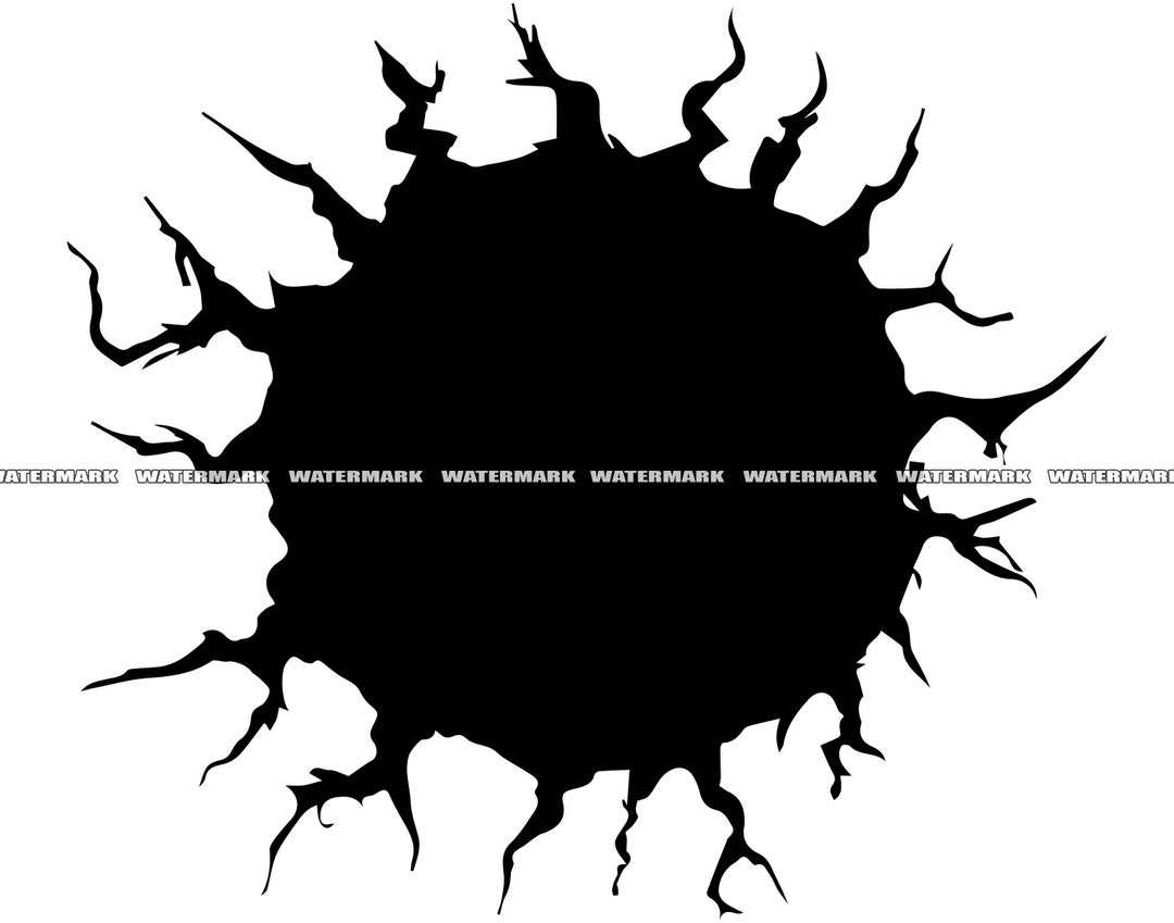 Cracked Wall Hole SVG, Cracked Wall Hole Cut File, Cracked Wall Hole ...