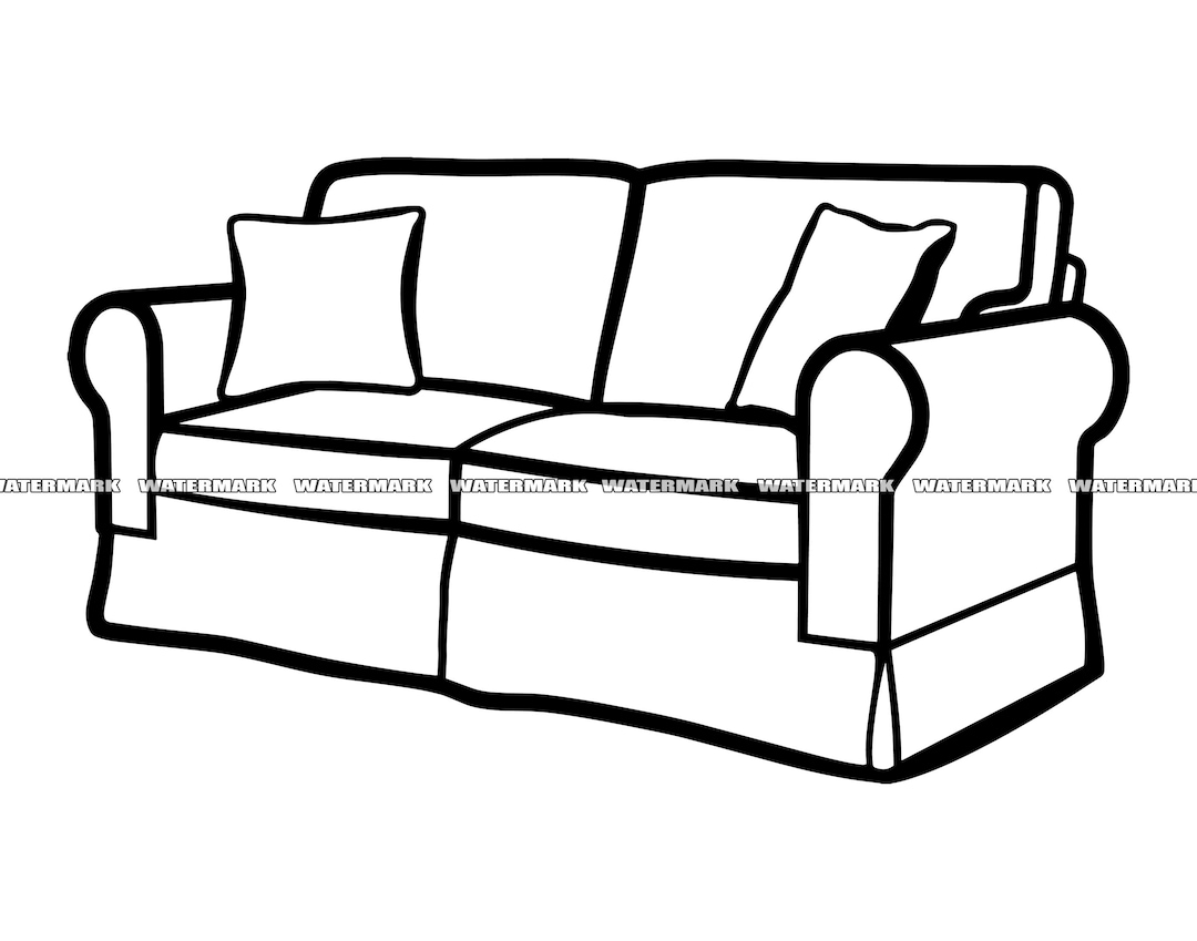 Sofa SVG, Sofa Cut File, Sofa DXF, Sofa PNG, Sofa Clipart, Sofa ...
