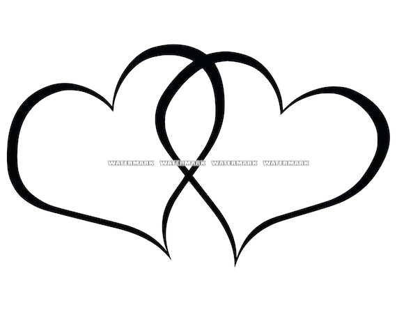 Two Heart Outline