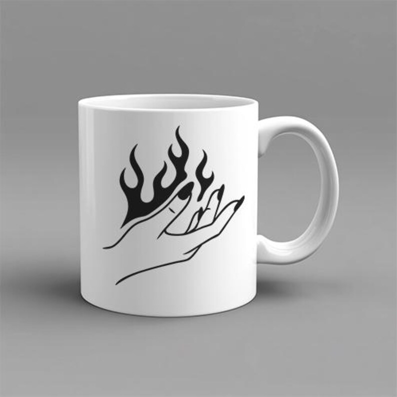 Flame Hand SVG, Fire DXF, Magic Hand PNG, Flame Cut File, Clipart ...