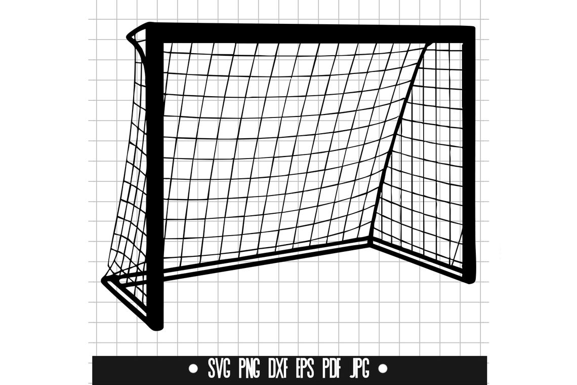 Soccer Goal SVG, Soccer Goal DXF, Soccer Goal PNG, Soccer Goal Cut File ...