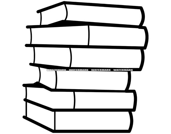 Books SVG 3 Books DXF Books PNG Books Clipart Books | Etsy