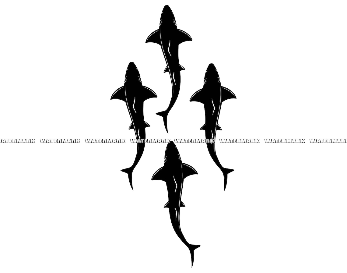 Sharks SVG Sharks Cut File Sharks DXF Sharks PNG Sharks - Etsy