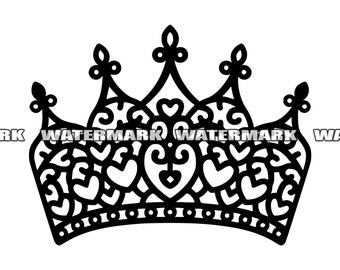 Fancy Crown Cut File - Etsy