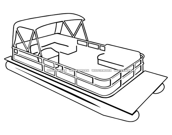 Pontoon Boat Drawing