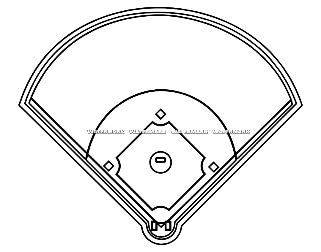 Baseball Field SVG, Softball Field SVG, Baseball Diamond SVG, Softball ...