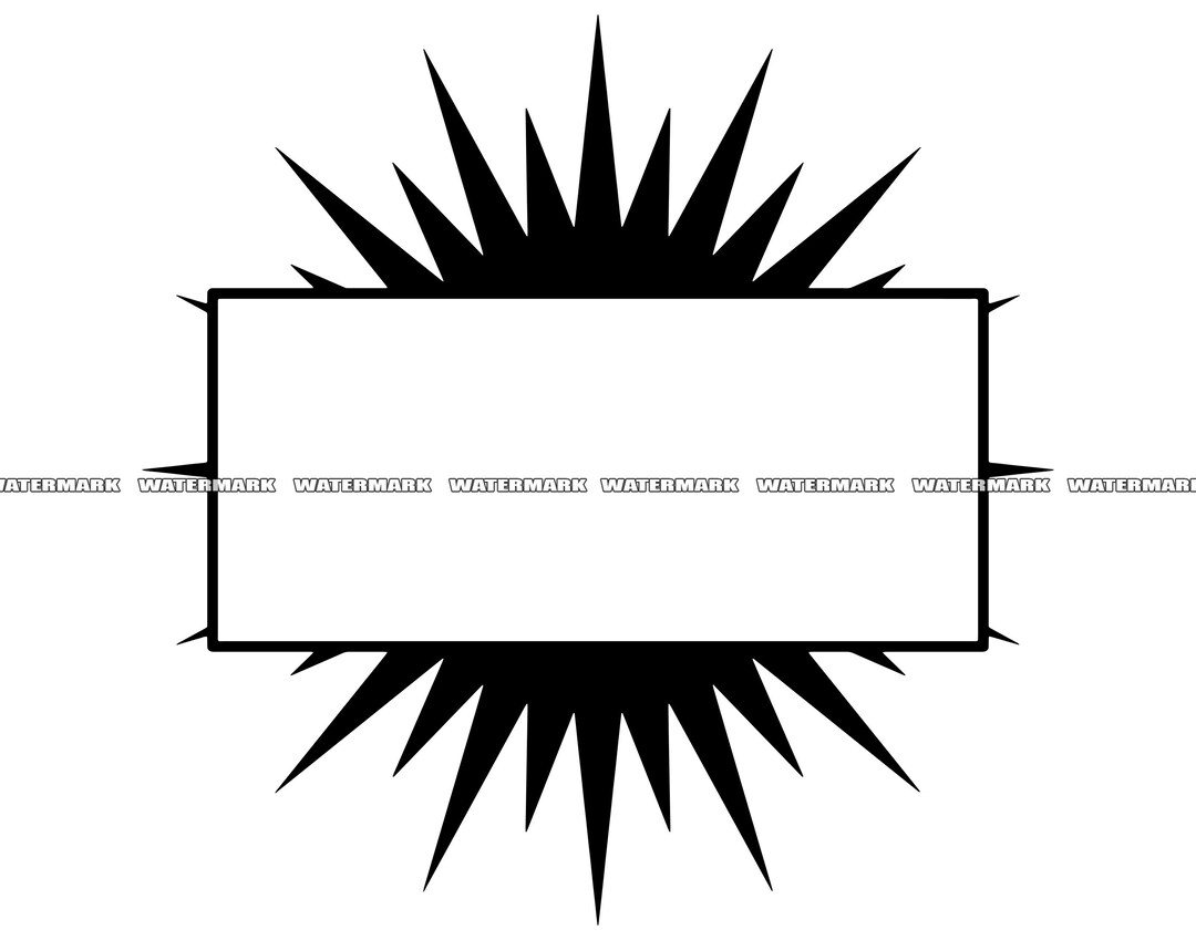 Burst Frame SVG Burst Frame Cut File Burst Frame DXF Burst - Etsy