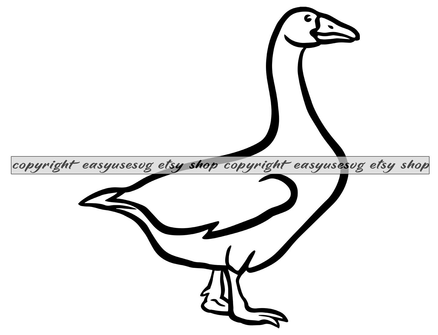 Goose SVG Goose DXF Goose PNG Goose Clipart Goose - Etsy