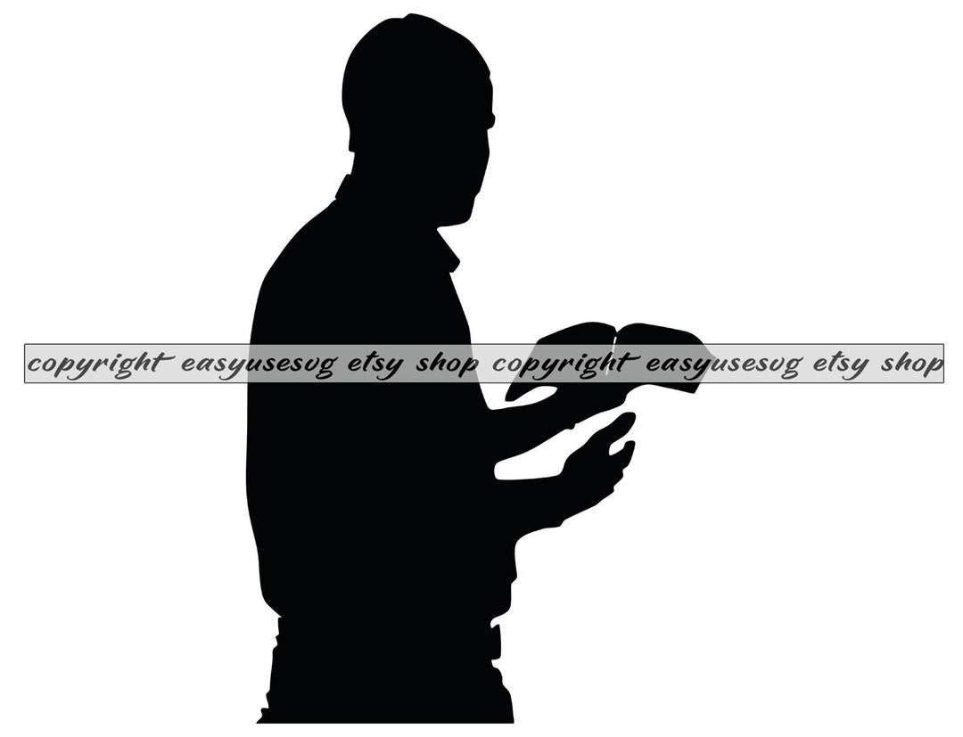 Man With Bible SVG, Bible SVG, Pray SVG, Pastor Svg, Man With Bible ...