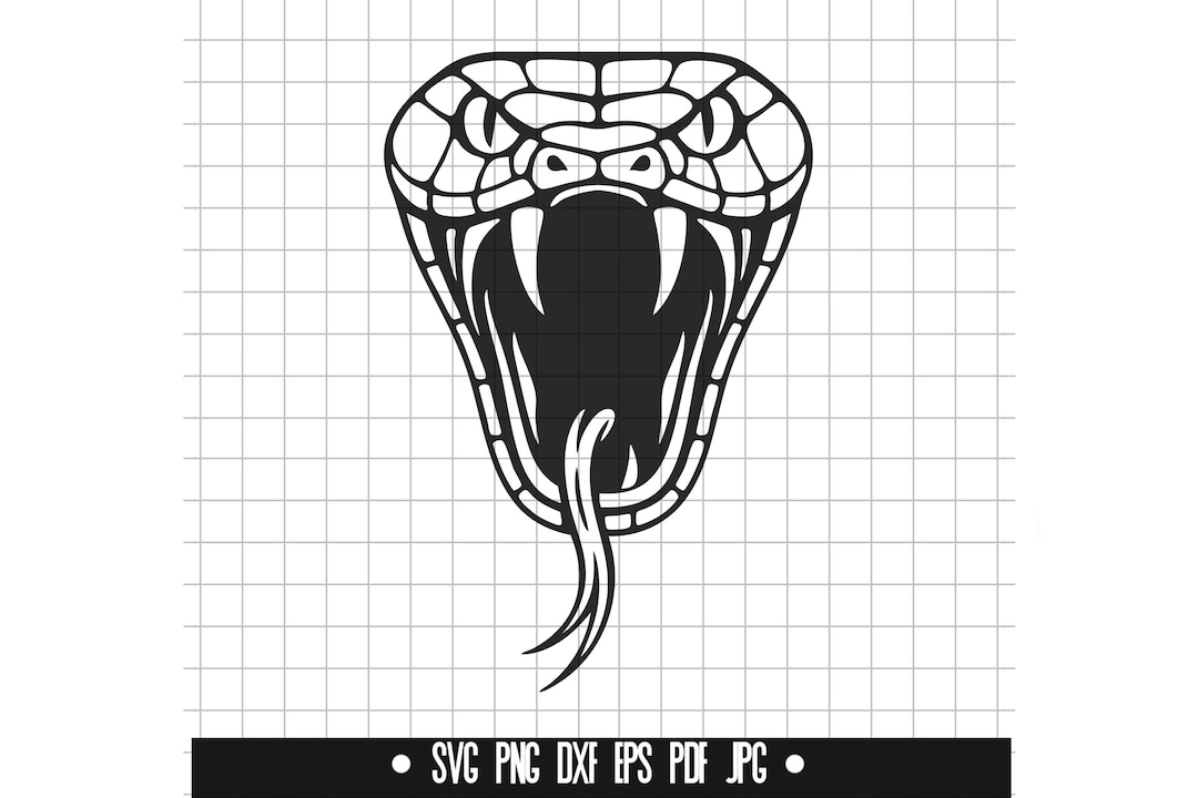 Snake Head SVG, Snake Head DXF, Snake Head PNG, Snake Head Cut File ...