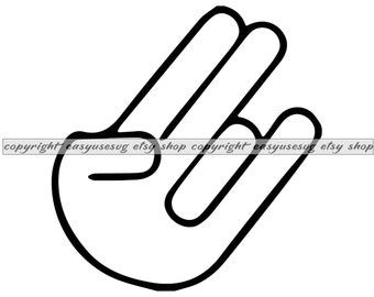 Shocker Hand Symbol Svg - Etsy