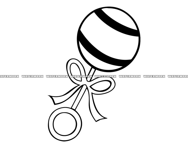 Baby Rattle SVG, Baby Rattle Cut File, Baby Rattle DXF, Baby Rattle PNG ...