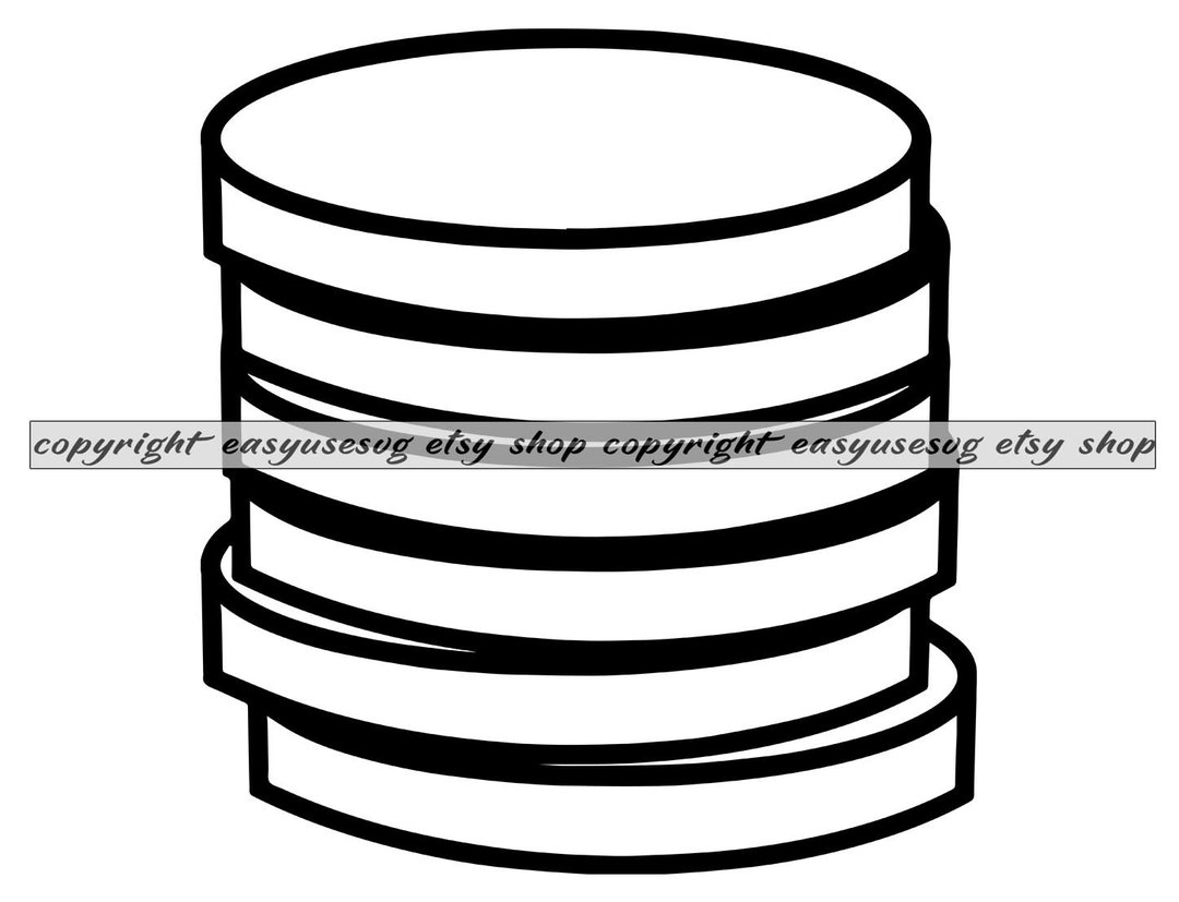 Coins SVG DXF PNG Clipart Silhouette Cut File - Etsy