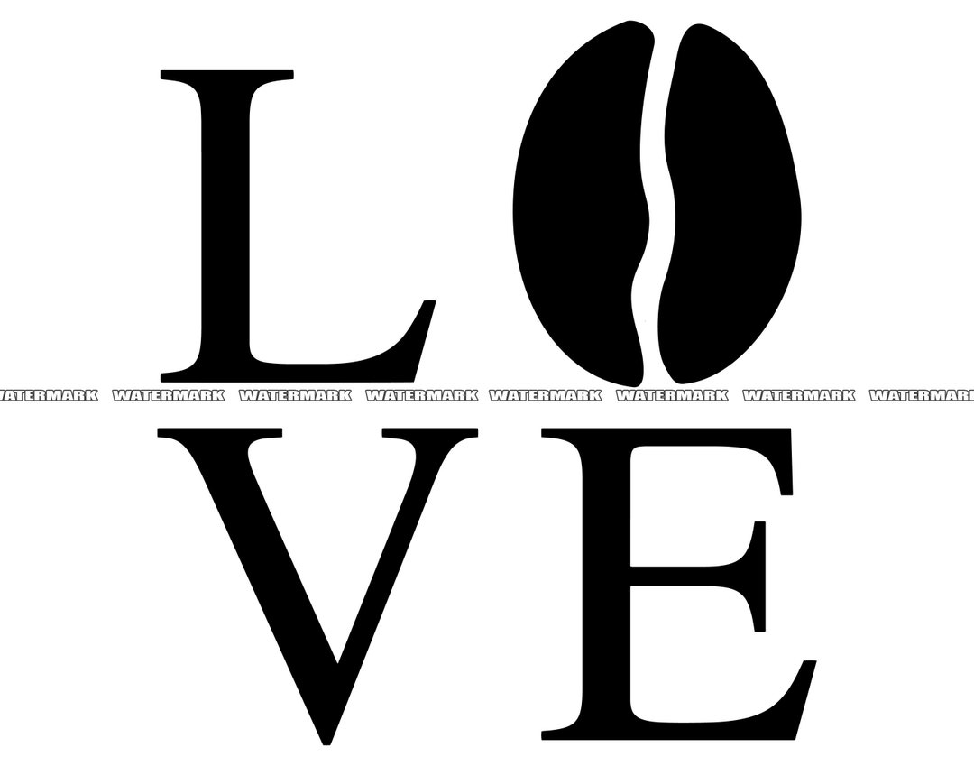 Love Coffee Svg Love Coffee Cut File Love Coffee Dxf Love Etsy