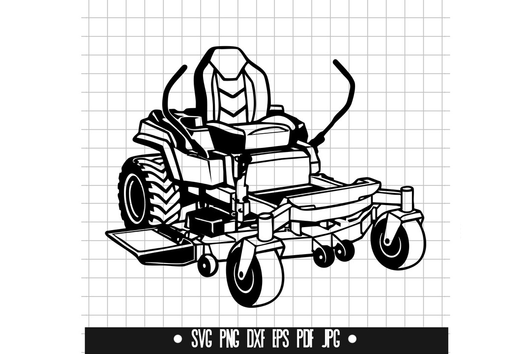 Zero Turn Lawn Mower Svg, Lawn Mower Svg, Zero Turn Svg, Mower Clipart ...