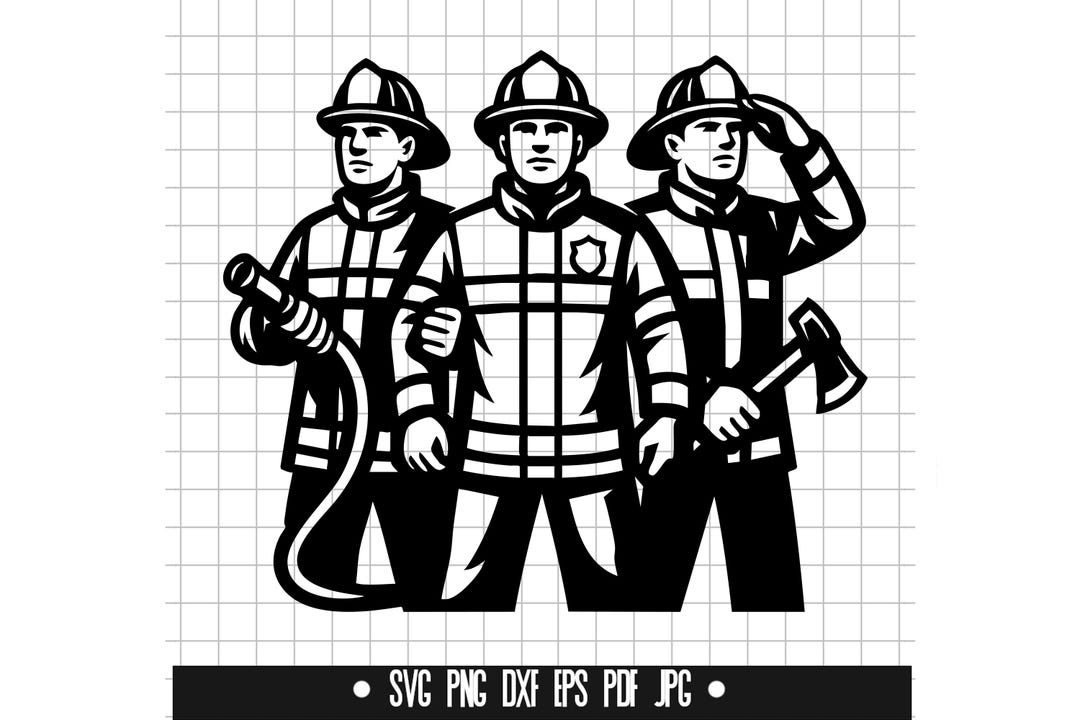 Firefighter Team Svg, Fireman Group Svg, Fire Dept Svg, Hero Crew Svg ...