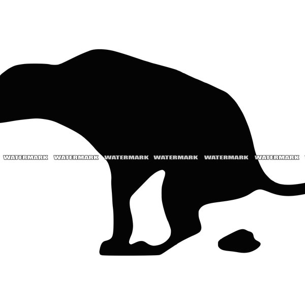 Dog Pooping Silhouette - Etsy