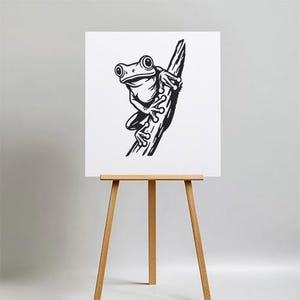 Tree Frog SVG, Frog DXF, Frog PNG, Amphibian Cut File, Clipart, Digital ...