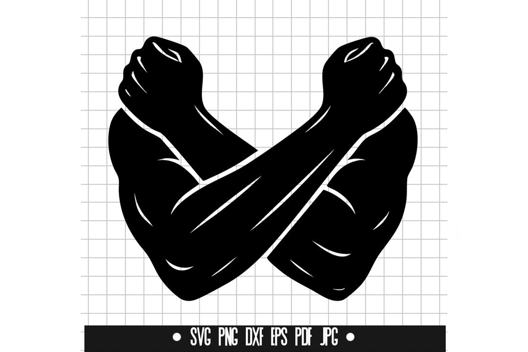 Crossed Arms Svg, Flexed Muscle Svg, Fitness Svg, Gym Svg, Workout Svg ...