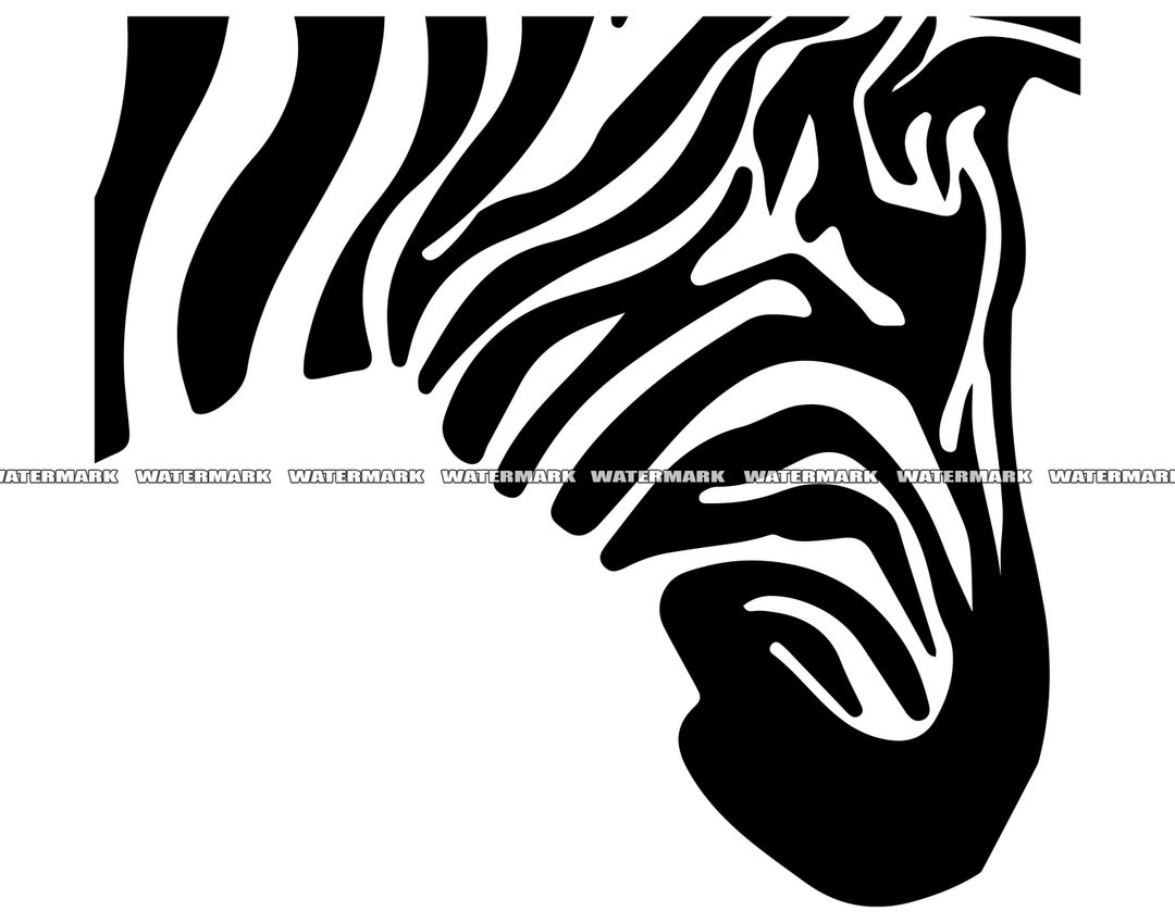Zebra Head SVG Cut File DXF PNG Clipart Silhouette - Etsy