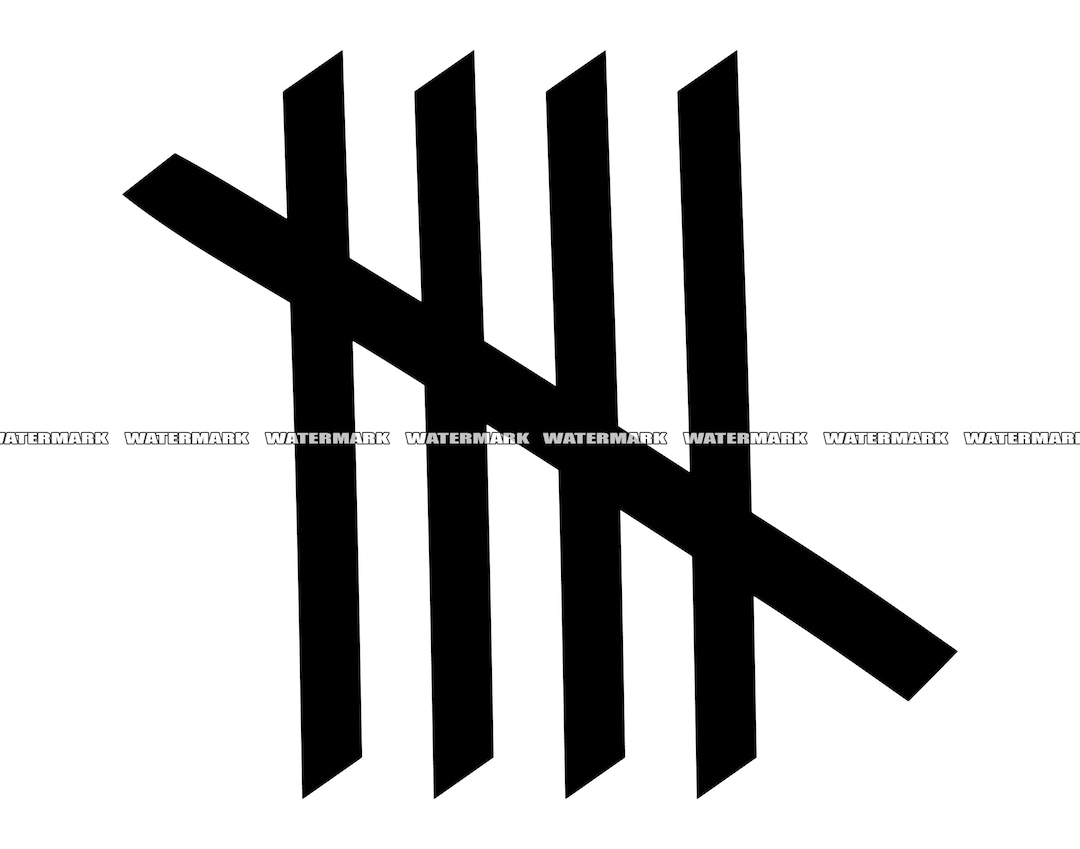 Tally Mark SVG, Cut File, DXF, PNG, Clipart, Silhouette, Cricut - Etsy