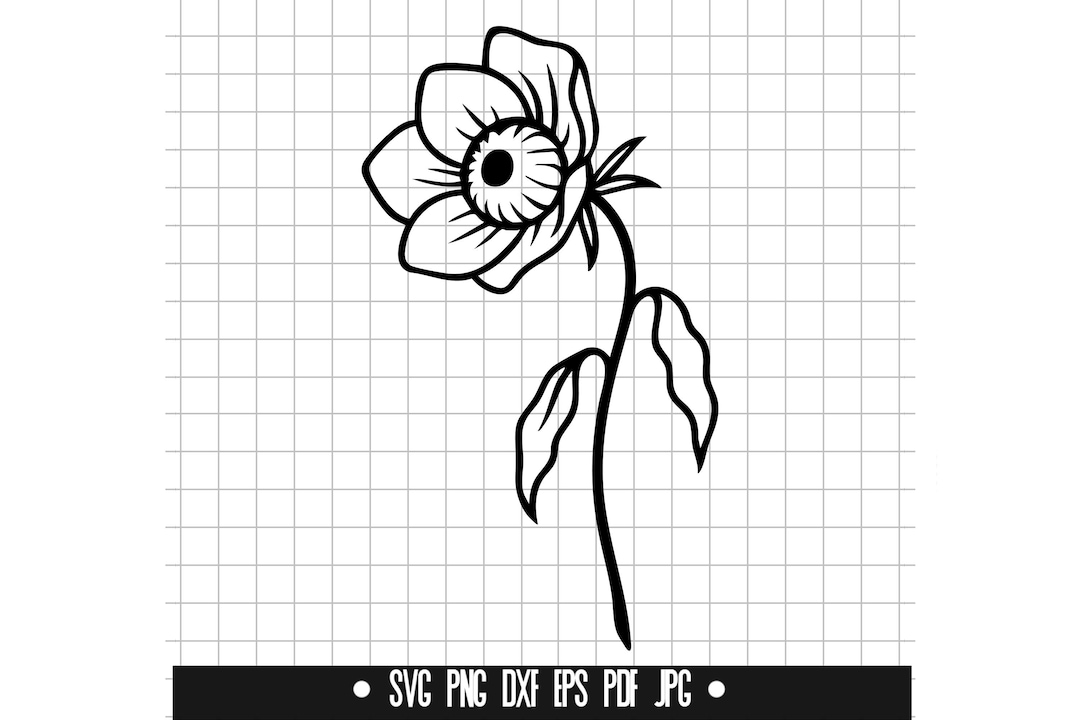 Eyeball Flower SVG, Eyeball Flower DXF, Eyeball Flower PNG, Flower Cut ...