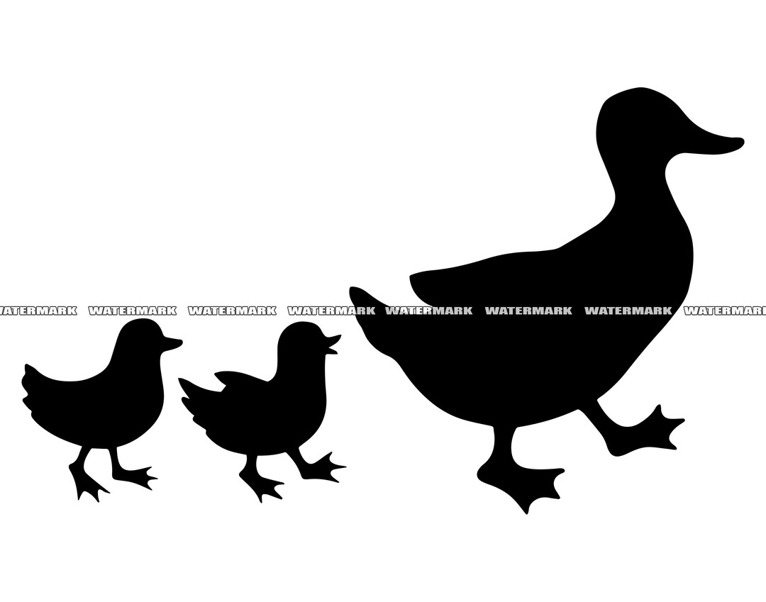 Pato y patitos SVG, Pato y patitos Cut File, Pato y patitos DXF, Pato y ...